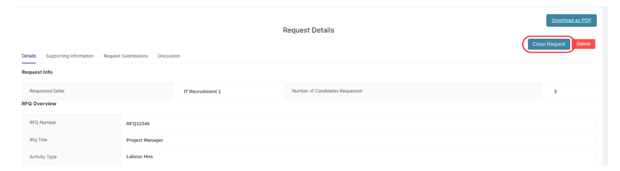 How to Close a Request - Triber
