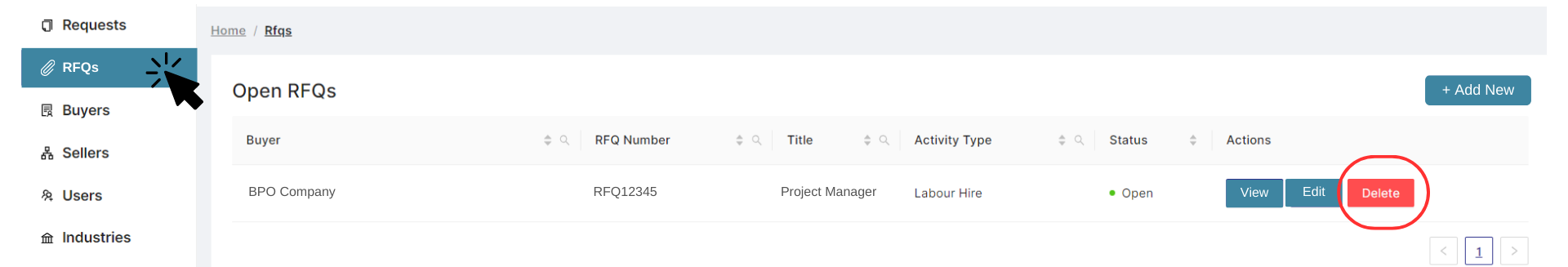 How to Delete a Request - Triber