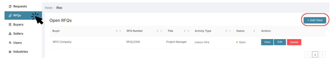 How to Create a New RFQ - Triber
